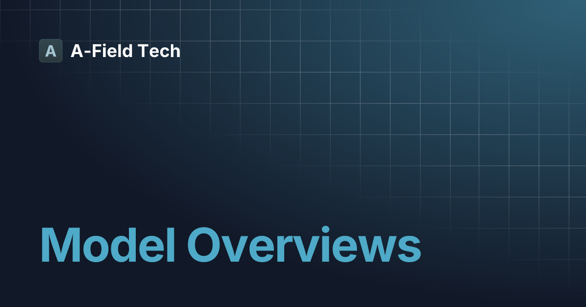 Model Overviews | A-Field Tech